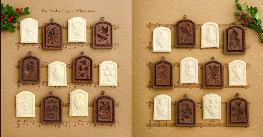 Complete Set: 12 Days of Christmas Springerle Cookie Molds & Matching ...