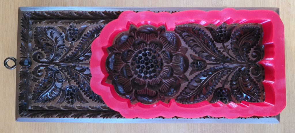 Cookie Cutter: Center Flower and One End Section of Floral Tapestry ...