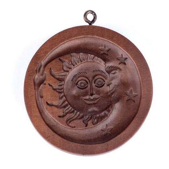 Lunar Hug (Eclipse) Smiling Moon and Sun Springerle Cookie Mold ...