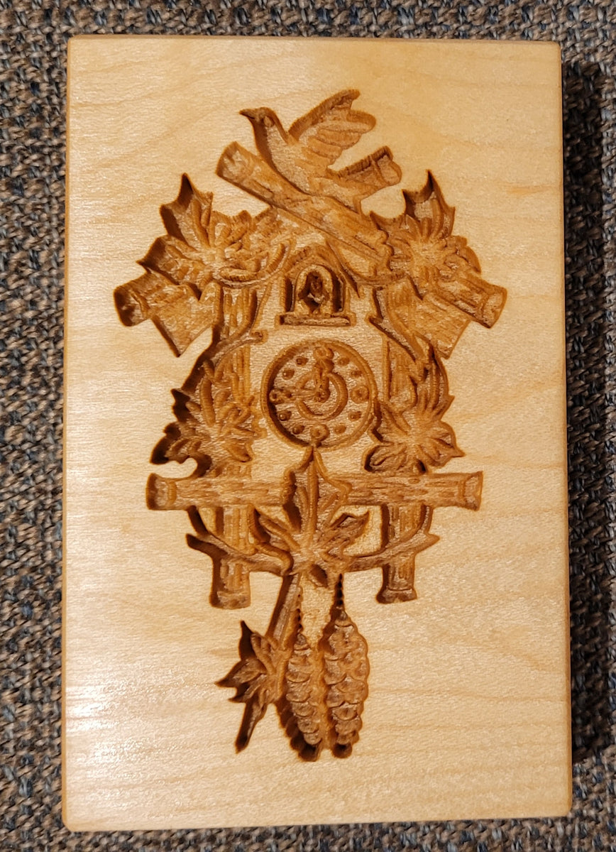 Black Forest Cuckoo Clock with Grape Leaves Springerle Cookie Mold ...